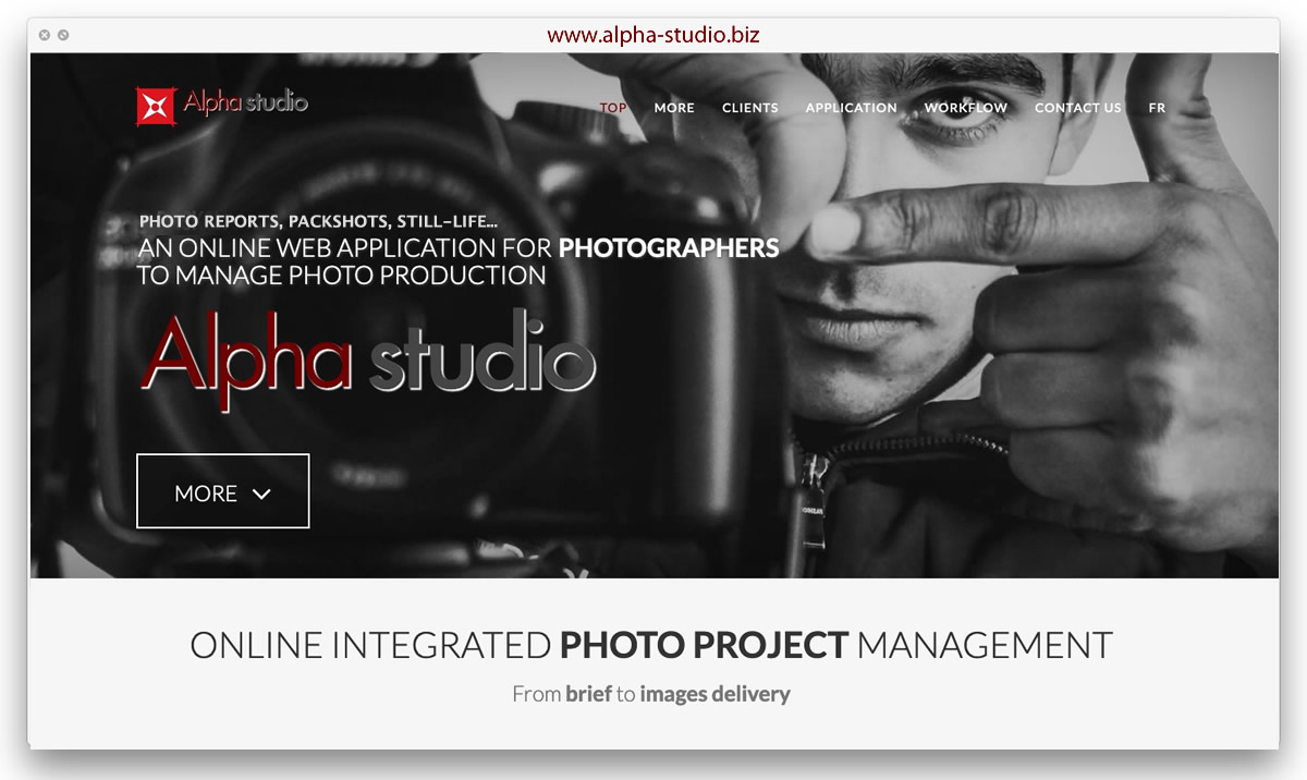Alpha studio - Photo production management online application